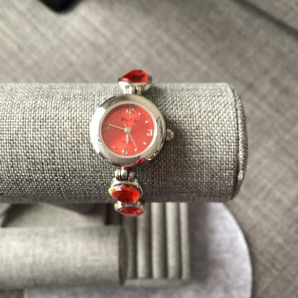 Mudd | Accessories | Mudd Ladies Watch With Orange Stones | Poshmark